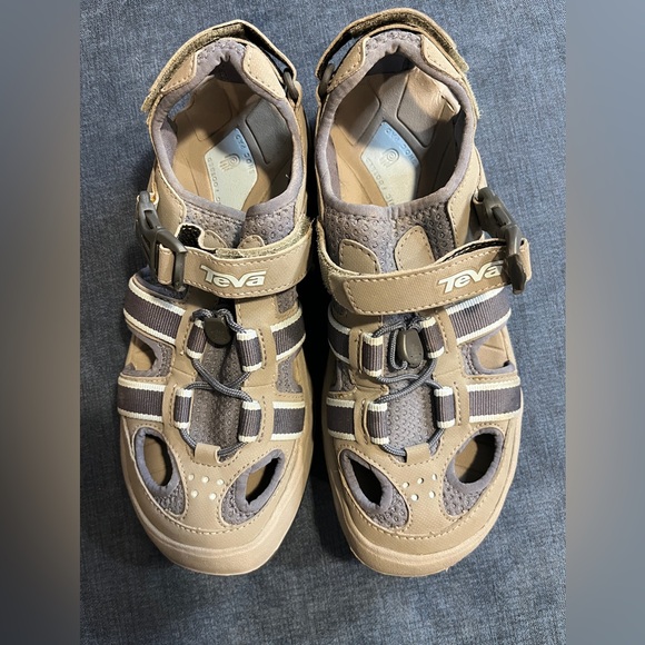 Teva | Shoes | Teva Womens Gray And Slate Blue Sandals Used Like New ...